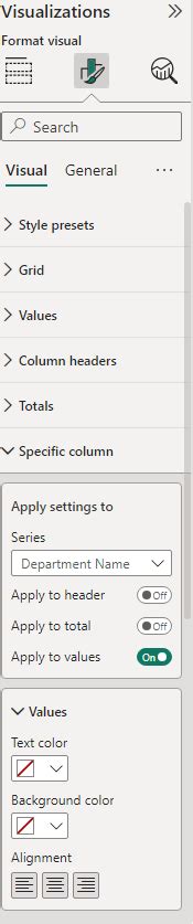 Solved Conditional Formatting Of Individual Column Header Microsoft Fabric Community