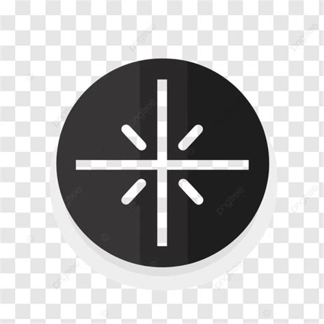 Black Cross And Two Lines In A Circle Vector A Simplistic Black Icon