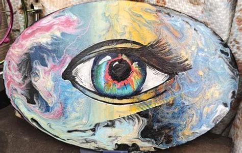 Modern Art Acrylic Eye Painting Size 12 Inch Handmade At ₹ 1200