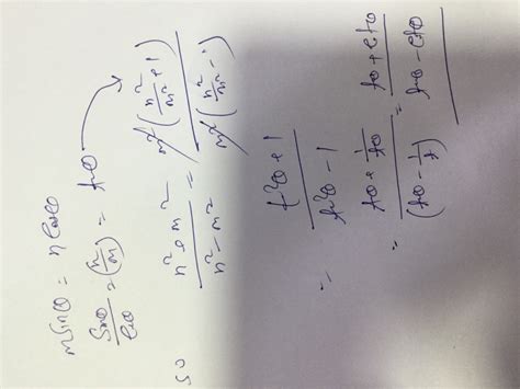If M Sin Theta N Cos Theta Then Show That Frac { Tan Theta Cot Theta } { Tan Theta
