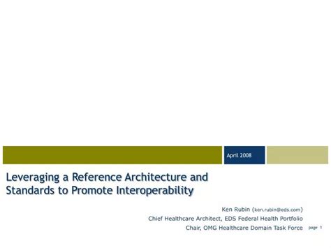 Ppt Leveraging A Reference Architecture And Standards To Promote