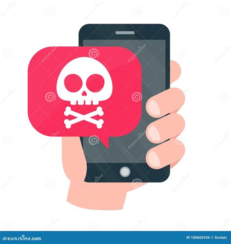 Smartphone Mobile In Danger Concept Stock Vector Illustration Of