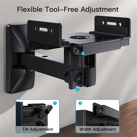 Mua Pipishell Speaker Wall Mounts Dual Side Clamping Bookshelf Speaker Mounting Bracket