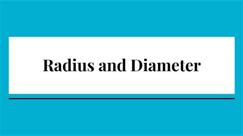 How To Remember Radius And Diameter Free Worksheets Printable