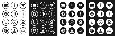 Set Speedometer High Beam Car Brake Disk With Caliper Battery Spark