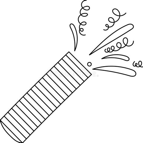 Confetti Popper Firecracker Lined Stock Vector Illustration Of Glitter Carnival 361292863