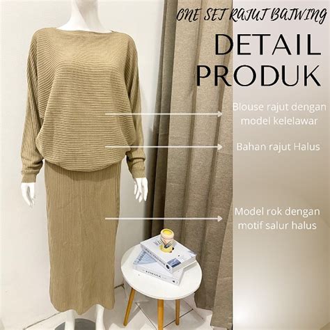 Jual Setelan Rajut One Set Rajut Blouse Rajut Batwing Rok Span Rajut Shopee Indonesia