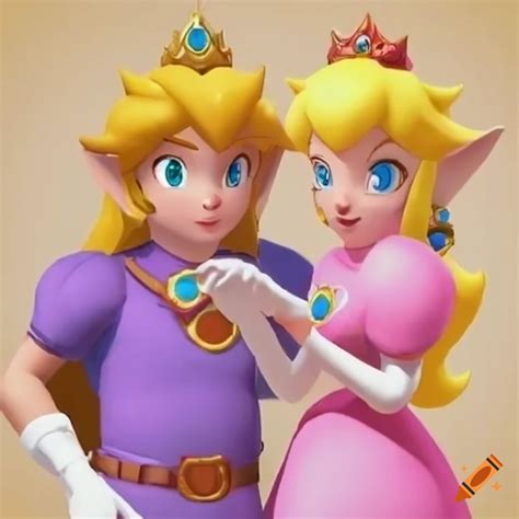 Cosplay Of Princess Peach And Link Swapping Outfits On Craiyon
