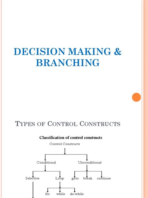 decision making and branching pdf pdf control flow computer programming