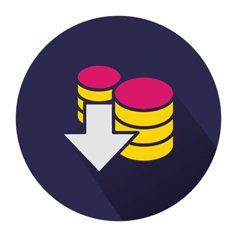 Received Data Icon Isolated Background With Long Shadow 14737790