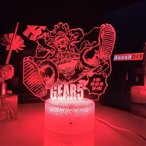 Jual One Piece Luffy Nika Lampu Led Purinsu Anime Light Mood Hias Kamar Figure Rgb Tidur Akrilik