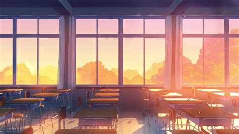 Classroom Sunset Live Wallpaper Moewalls