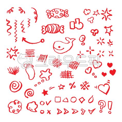 라인 라인일러스트 손그림 사탕 고래 사진이미지일러스트캘리그라피 Green Seed작가