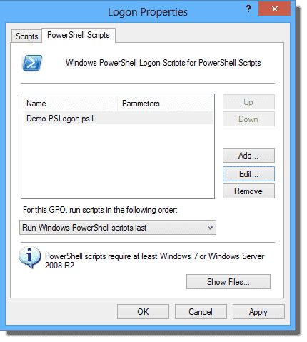 Configuring Logon PowerShell Scripts With Group Policy 4sysops