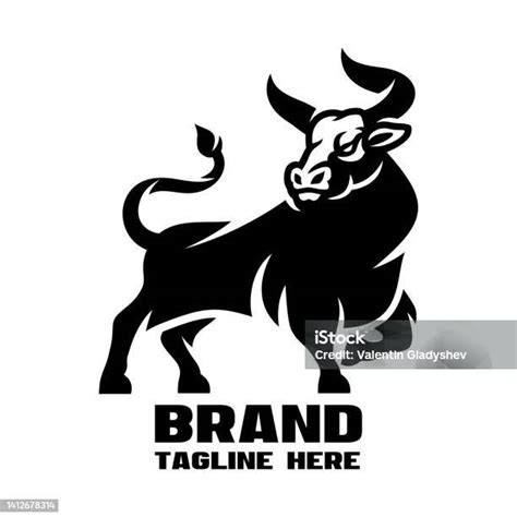 현대적인 양식의 황소 실루엣 로고 벡터 일러스트 레이 션 가축떼에 대한 스톡 벡터 아트 및 기타 이미지 가축떼 개념 개념과 주제 Istock