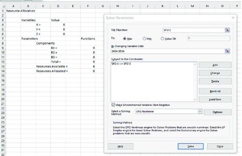 8 The Resource Allocation Problem Is Set Up For Solution Using Solver