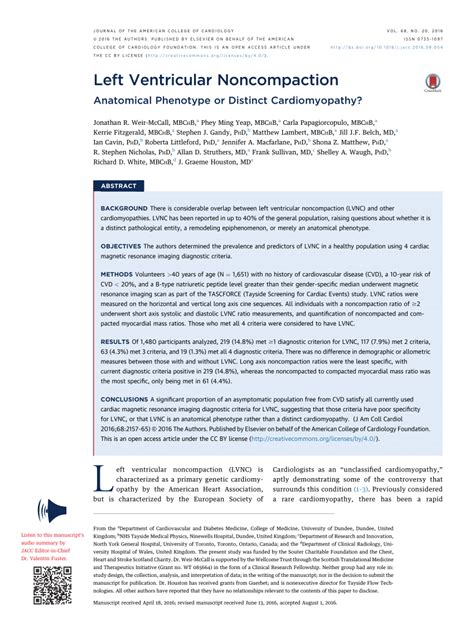Pdf Left Ventricular Noncompaction