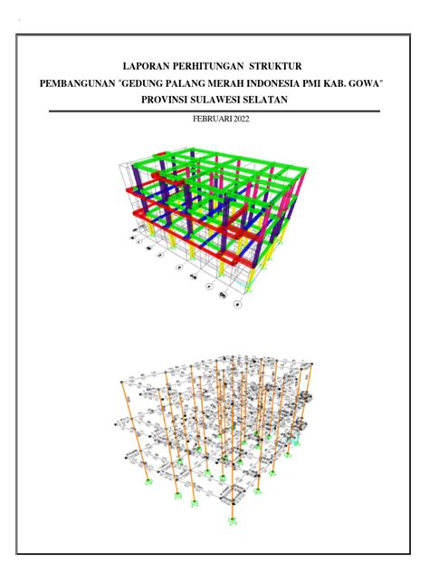 Laporan Perhitungan Struktur Gedung Palang Merah Indonesia Pmi Kab