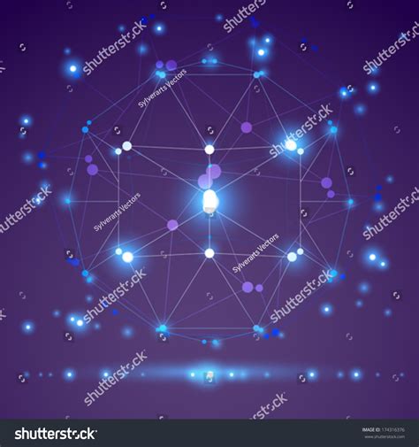 3d Polygonal Geometric Mesh Object Vector Stock Vector Royalty Free