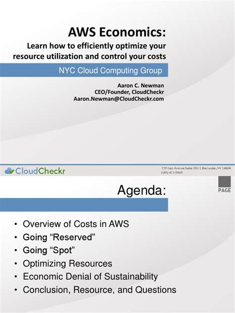 Cloudcheckr Aws Economics Pdf Cloud Computing Scalability