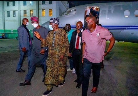 Tinubu Returns To Nigeria From London Photos Bodedolu Reports