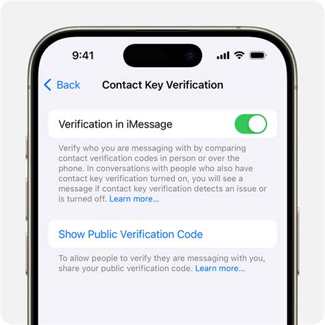 About Imessage Contact Key Verification Apple Support