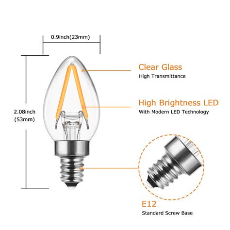 Mini Candelabra Led Light Bulb Newhouse Lighting 60 Watt Eq T5 Warm