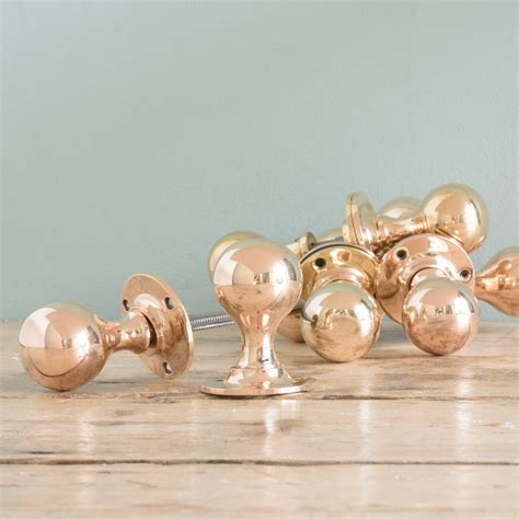 Late Victorian Rose Brass Door Knobs Lassco Englands Prime