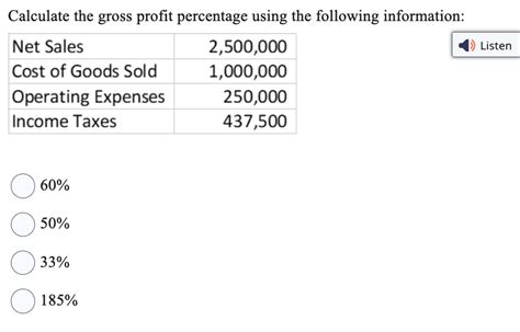 Answered Calculate The Gross Profit Percentage… Bartleby