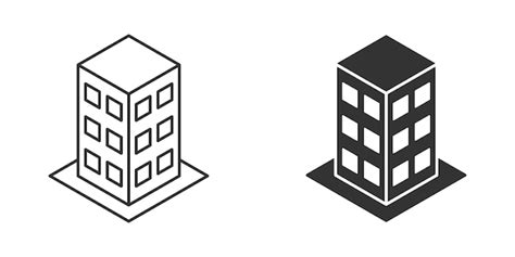 건물 아이콘 심플한 디자인 벡터 일러스트 레이 션 프리미엄 벡터