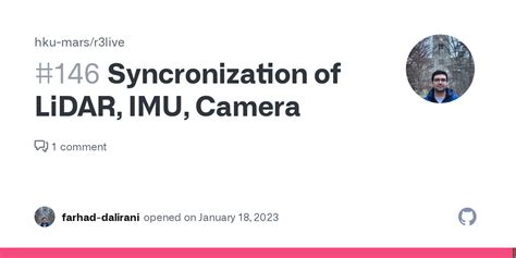 Syncronization Of Lidar Imu Camera · Issue 146 · Hku Marsr3live · Github