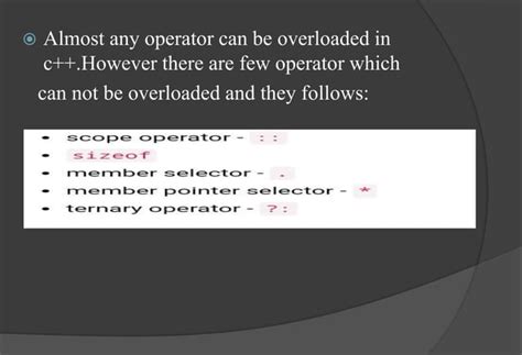 Constructor Operator Overloading Friend Function Ppt