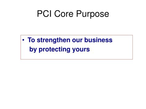 Ppt Pci Core Values Powerpoint Presentation Free Download Id 1097428