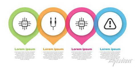 Set Processor With Microcircuits Cpu Audio Jack Processor With Posters For The Wall • Posters