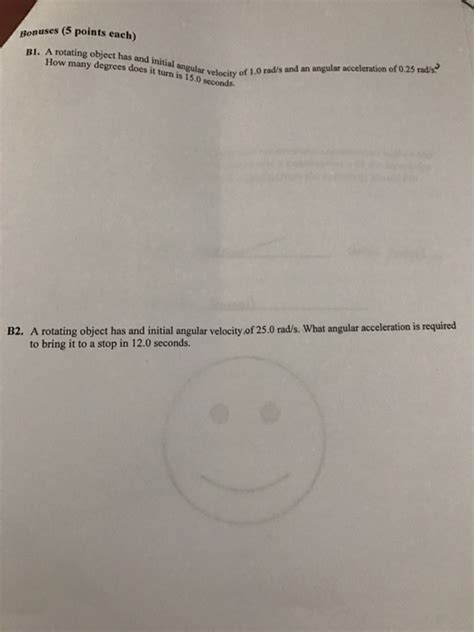 Solved A Rotating Object Has And Initial Angular Velocity Of