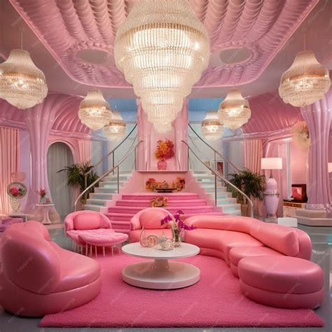 Premium Ai Image A Whimsical Wonderland Discover Barbies Dream House Where Sparkling