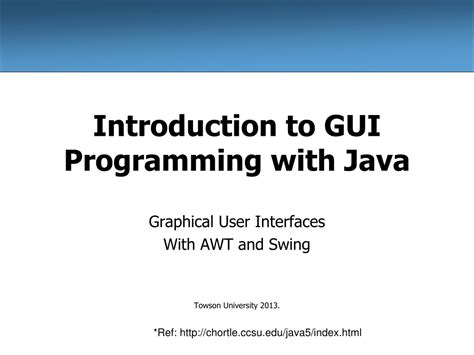 Ppt Introduction To Gui Programming With Java Powerpoint Presentation