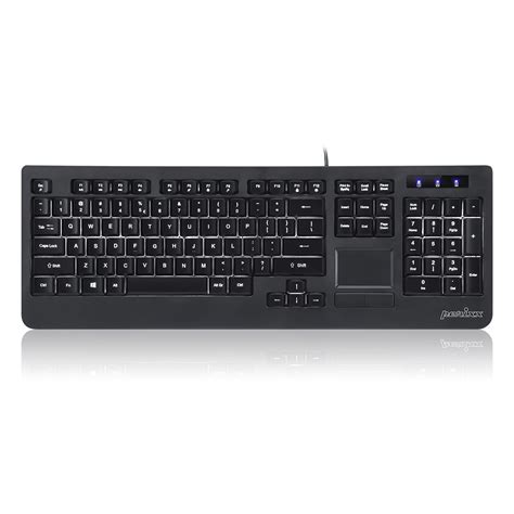 Perixx Periboard 313 Wired Usb Backlit Keyboard With Touchpad Full