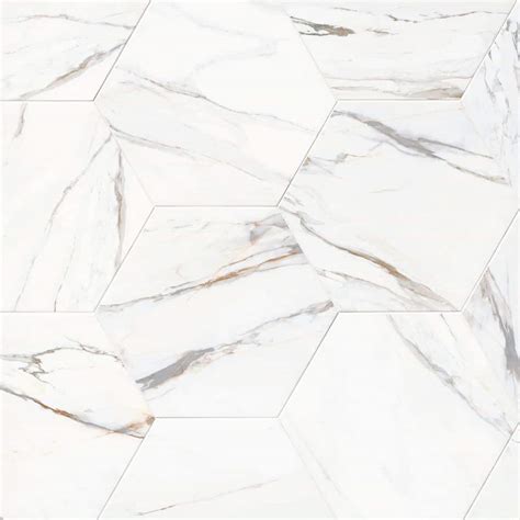 Msi Genesis White 19 In X 22 In Matte Porcelain Marble Look Floor And