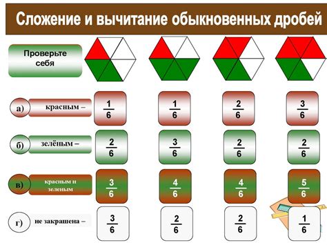 Вычитание дробей с одинаковыми знаменателями Online Presentation