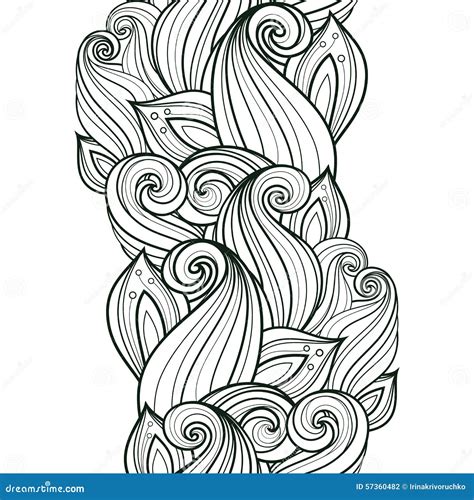 Seamless Monochrome Floral Pattern Vector Stock Vector Illustration Of Fashion Design 57360482