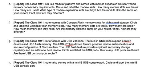 Solved Report The Cisco ISR Is A Modular Platform And Chegg Com