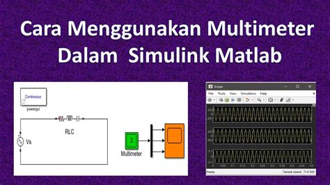 Tutorial Simulink Matlab Cara Menggunakan Multimeter Dalam Simulink