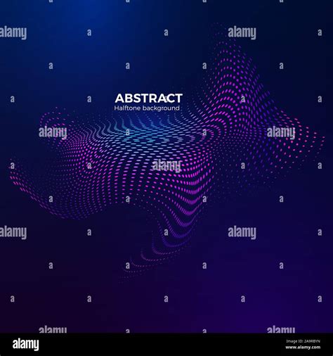 Abstract Colorful Halftone Background Halftone Design Element Motion Effect Warp Dots Surface