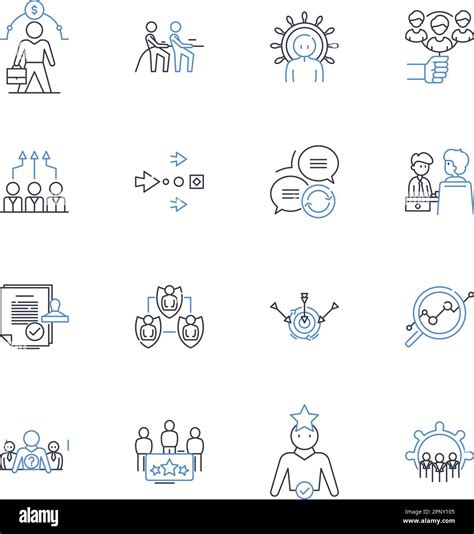 Consortium Line Icons Collection Collaboration Partnership Alliance Coalition Syndicate