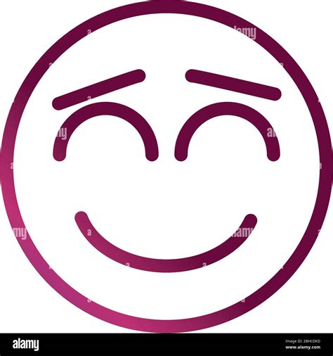 Close Eyes Funny Smiley Emoticon Face Expression Vector Illustration