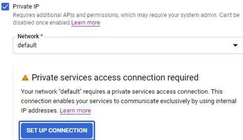 Postgresql Creating A Sql Instance On Gcp And Setting Private Services Access Stack Overflow