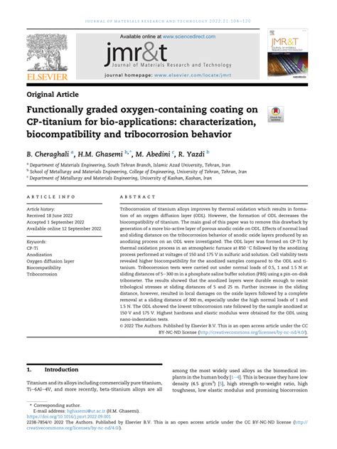 Pdf Functionally Graded Oxygen Containing Coating On Cp Titanium For