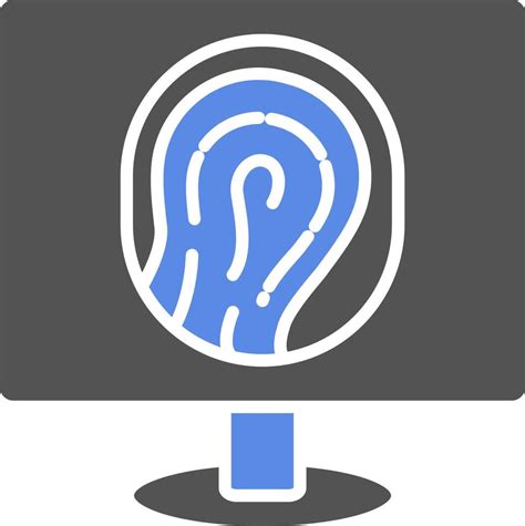 Biometric Computer Vector Icon Style 22493717 Vector Art At Vecteezy
