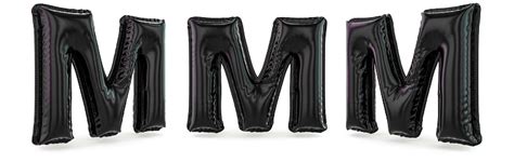 대문자 M 대문자 배경에 풍선 검은 풍선입니다 3d 3차원 형태에 대한 스톡 사진 및 기타 이미지 3차원 형태 개체 그룹 검은색 Istock